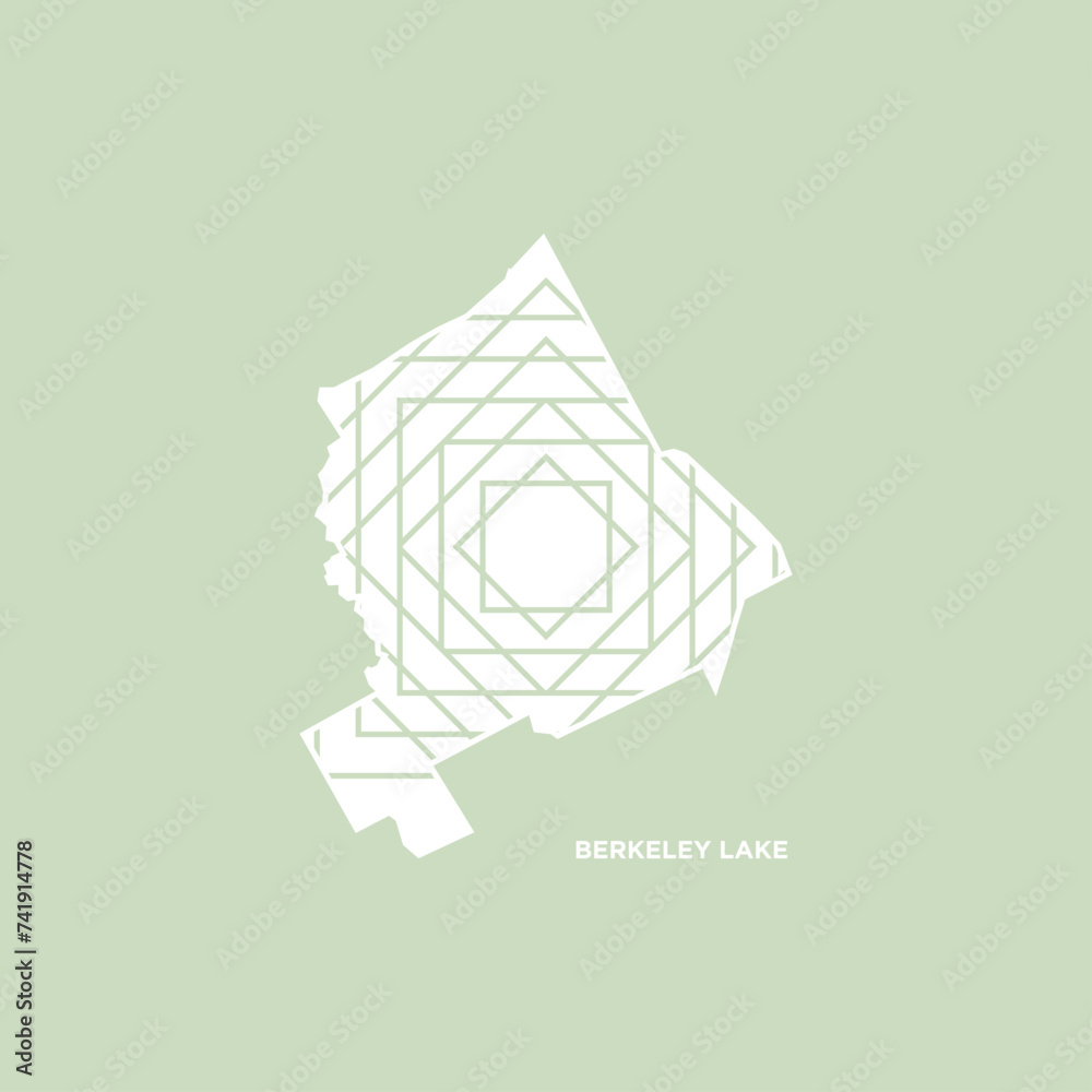 Berkeley Lake Map - World Map International vector template. America ...