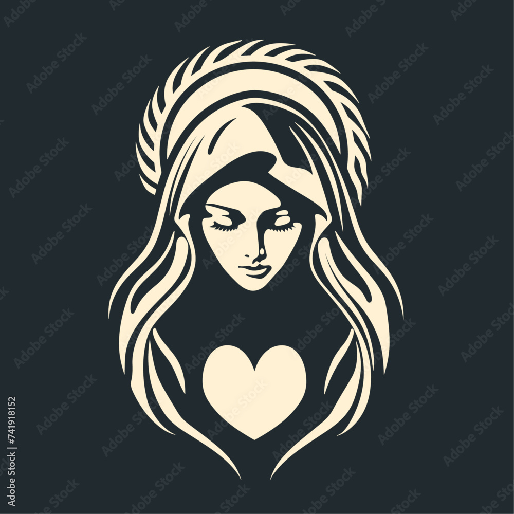 Our Lady Virgin Mary Mother of Jesus, Holy Mary, madonna, vector ...