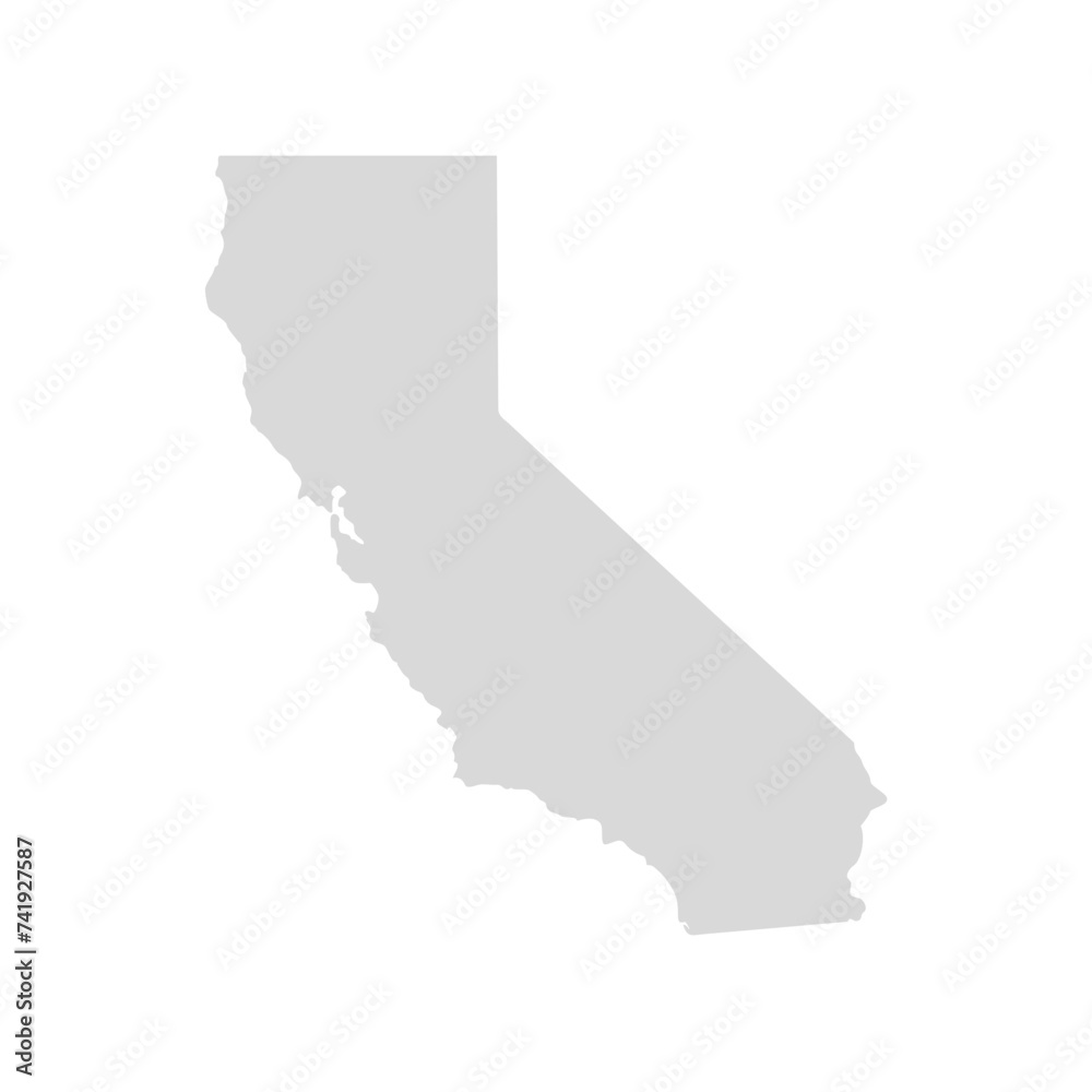 California map shape illustration icon. Vector California map satate ...