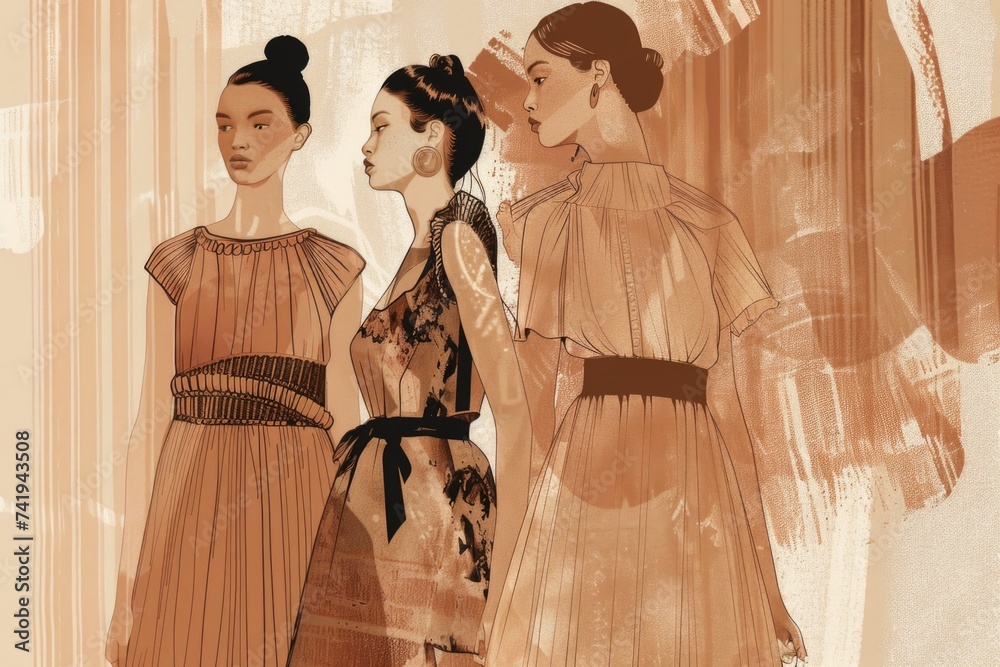 A diverse group of women of different ages, races, and styles standing ...