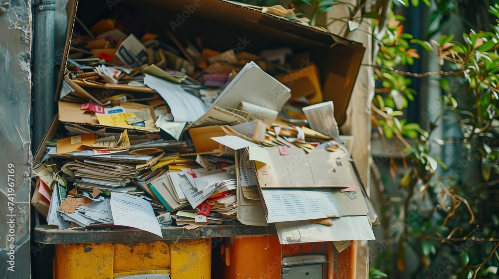 Mailbox bursting at the seams with unwanted correspondence, bills, junk ...
