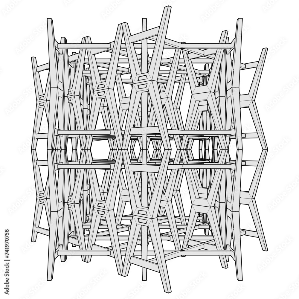 Abstract Construction Structure Vector. A Vector Illustration Of ...