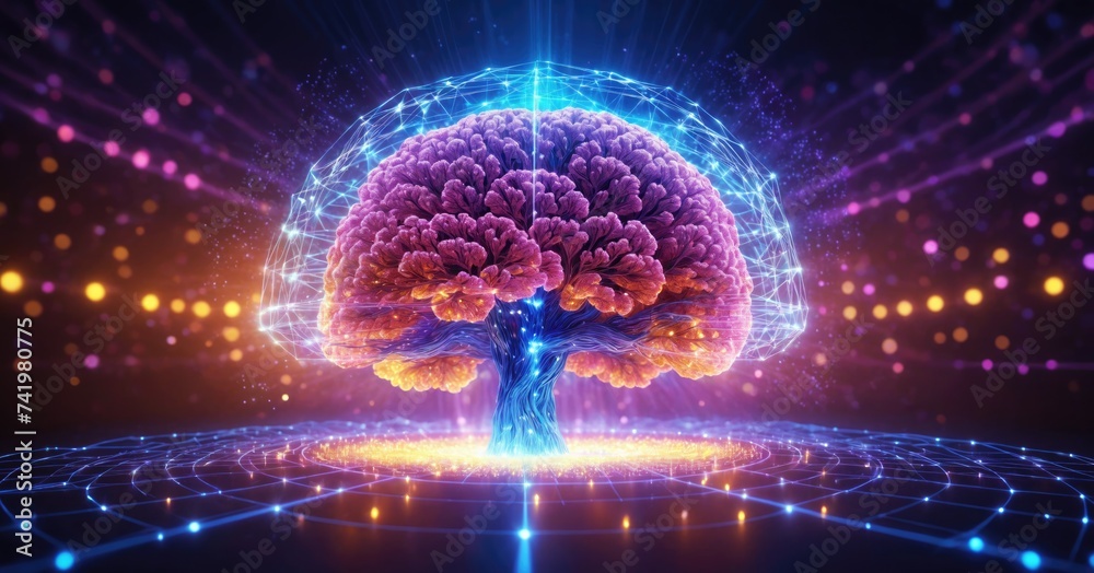 Virtual Reality digital world hologram. AR, VR concept. Digital world ...