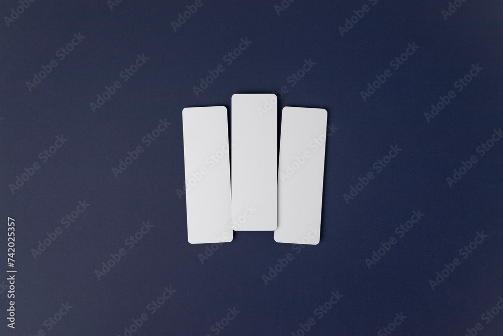 3 Bookmarks Mockup, 2x6 inch Bookmark Mockup, Minimal Styled Stock ...