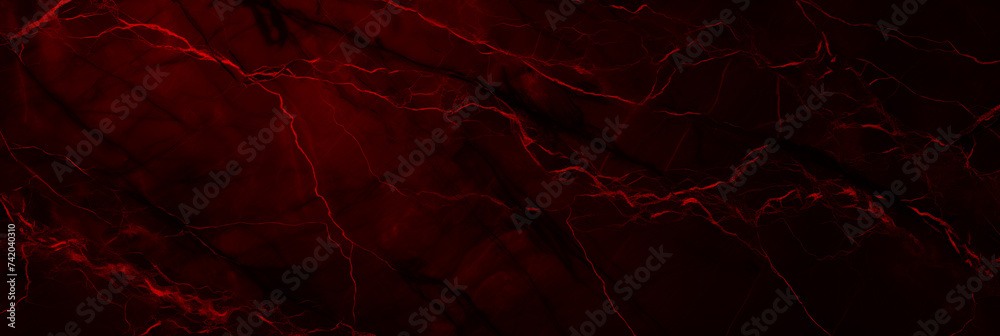 Wide panoramic surface of burgundy marble abstract stone texture with ...