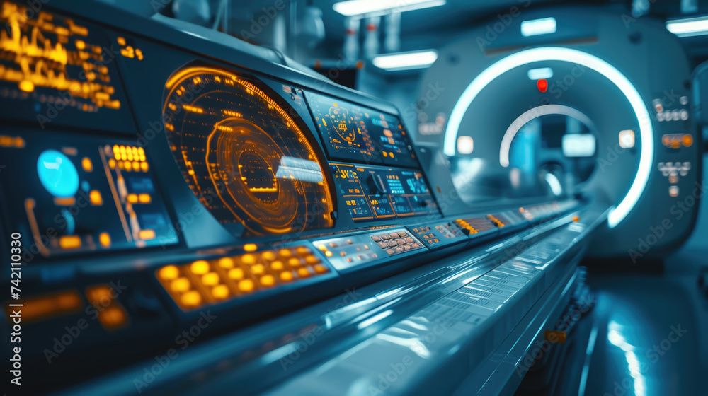 Ultra-modern Magnetic Resonance Imaging (MRI) scanner machine in ...