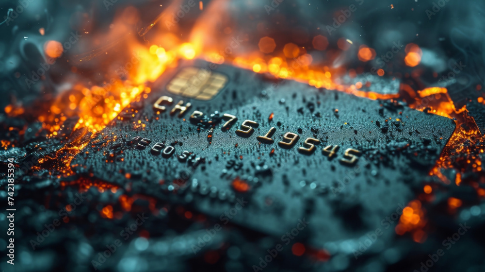 To symbolize the end of physical currency an image of a credit card ...
