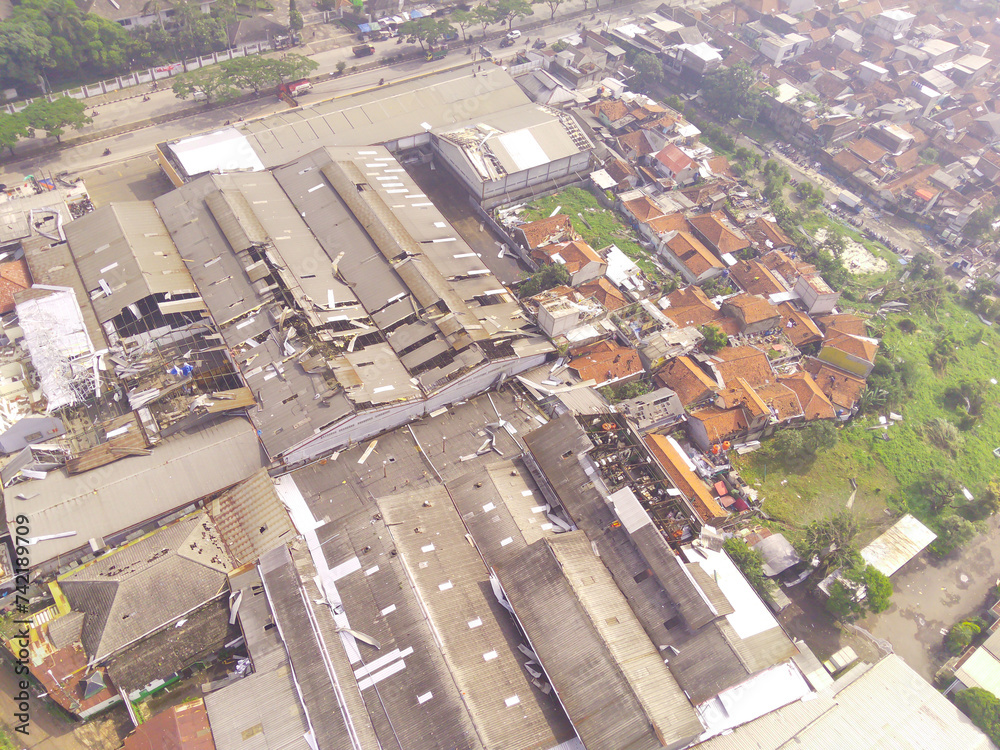 The impact of the natural disaster of a typhoon that hit the Rancakek ...