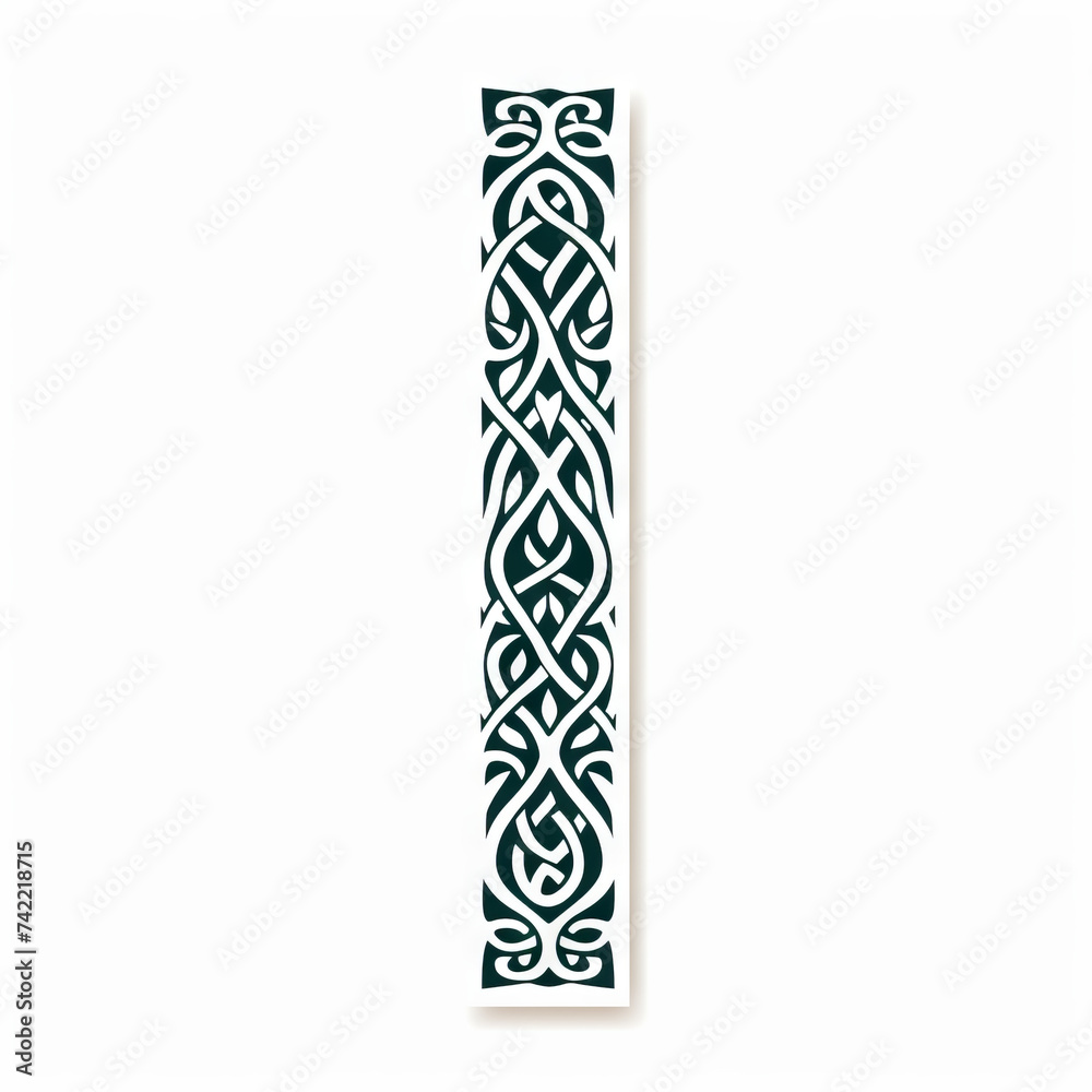 Celtic Knotwork Long Vertical Border Design Stock Illustration | Adobe ...