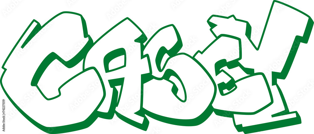 CASEY NAME, Graffiti name, drawing, street art, urban, hip-hop style ...