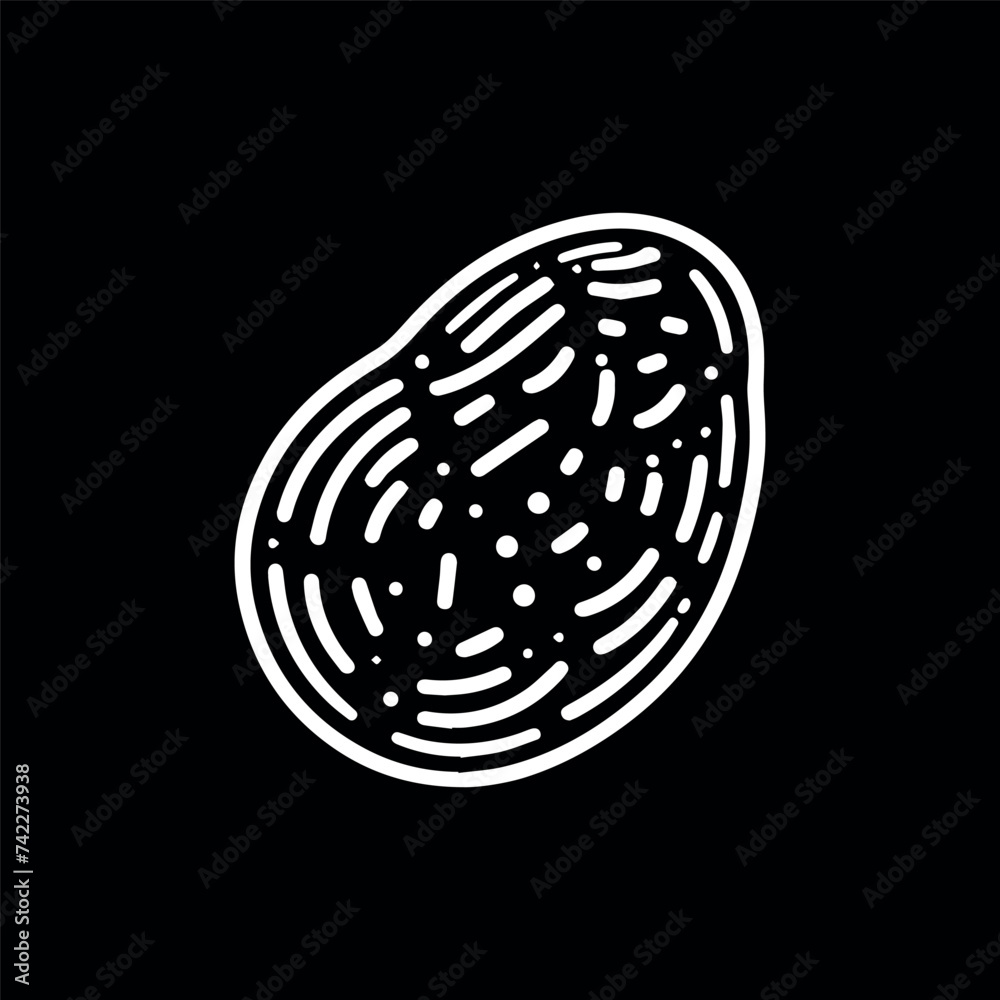 Vetor de potato silhouette potato vector image potato black and white ...