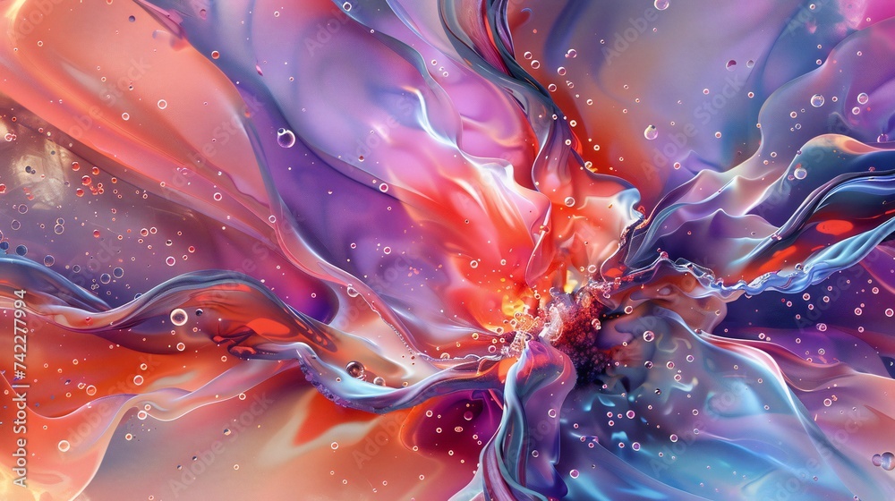 Fluid Nebula: Lobelia blooms in cosmic hues, a mesmerizing fusion of ...