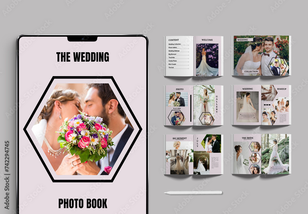 Wedding Photo Book Layout Stock Template | Adobe Stock