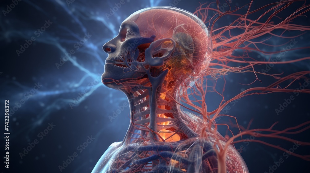 Generative AI High-resolution visual representation of the peripheral ...