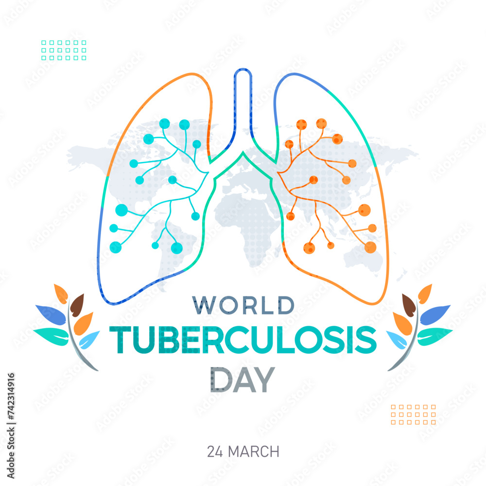 March 24. world tuberculosis day. Celebration of lung health day from ...