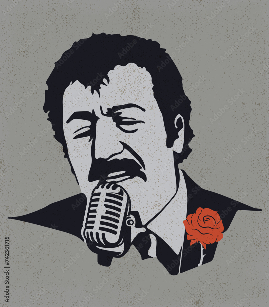 Muslum Gurses, the father of arabesque music. Müslüm Gürses vector ...