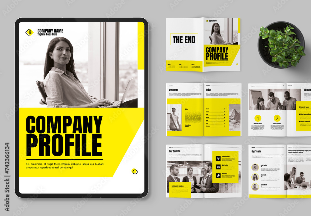 Company Profile Magazine Stock Template | Adobe Stock
