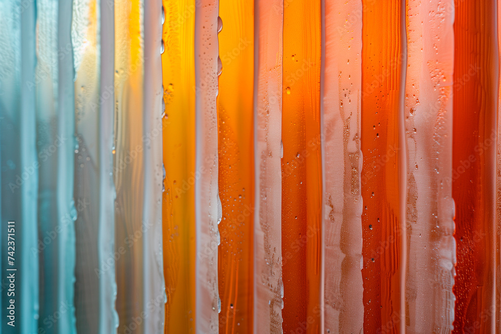 Colorful fluted glass background, fluted, texture in interior Stock ...