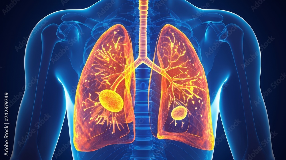Explore the dynamic of lung disease. Human lungs X-ray anatomy ...