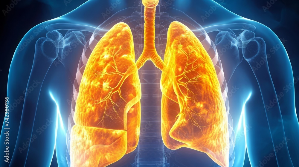 Explore the dynamic of lung disease. Human lungs X-ray anatomy ...