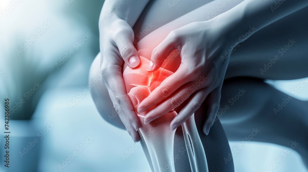 Knee Pain and Injury, Knee X-ray Anatomy, Emphasizing the Bones and ...