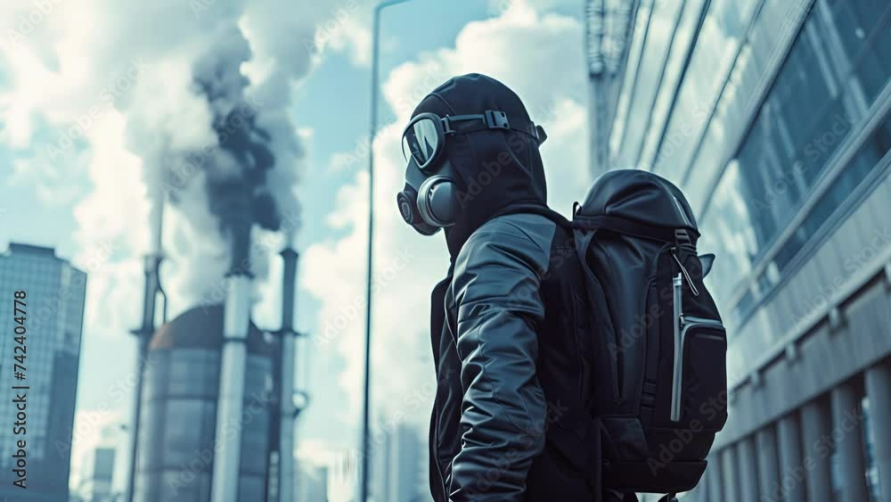 A fashionable suit with embedded air filtration technology protecting ...