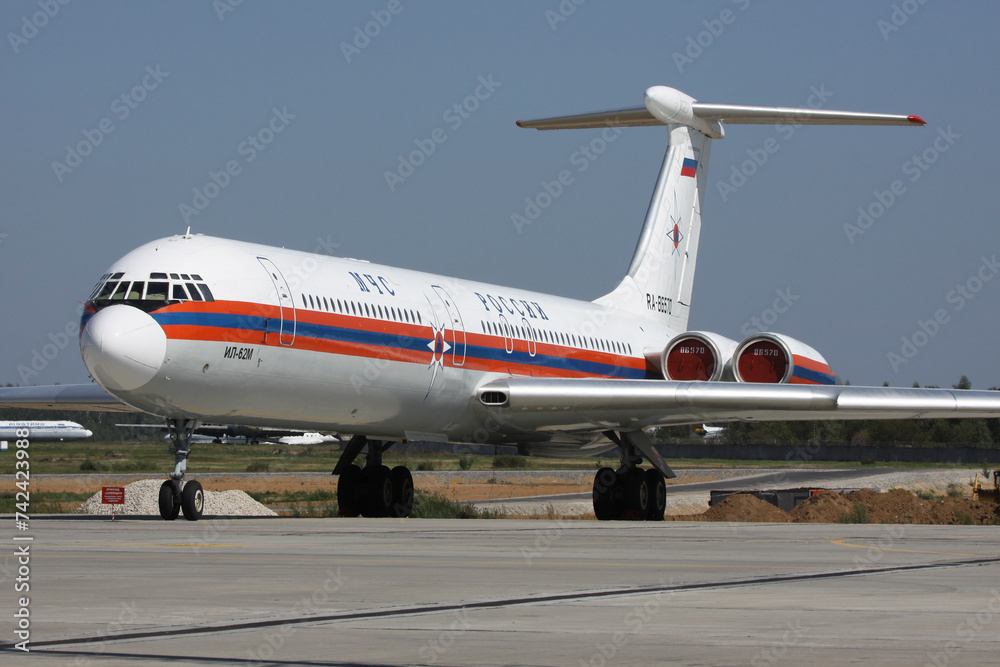 MChS Rossii Ilyushin IL-62 Aircraft at Moscow DME Airport 2011 Stock ...
