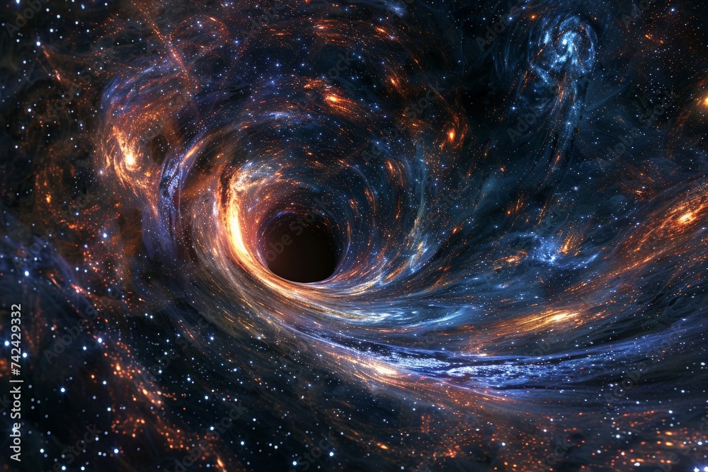 visualizing the gravitational lensing effect of a black hole, with the ...