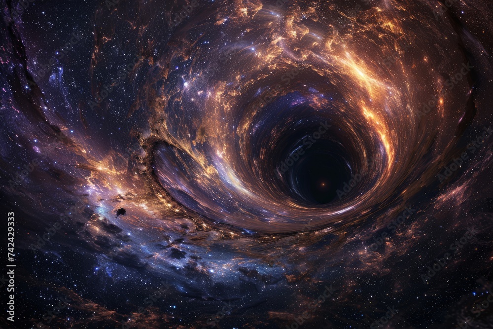 visualizing the gravitational lensing effect of a black hole, with the ...