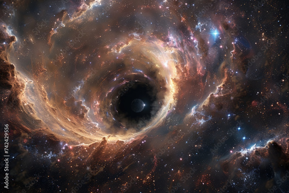 visualizing the gravitational lensing effect of a black hole, with the ...