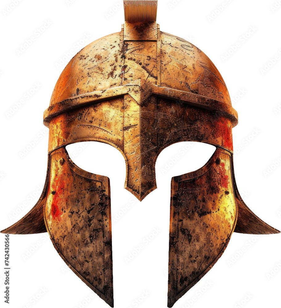 Spartan helmet transparent background PNG clipart Stock Photo | Adobe Stock