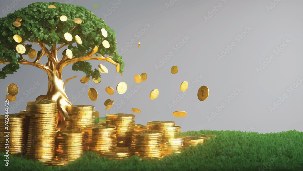 Coins on the tree. Business investment ideas coin tree planting and ...