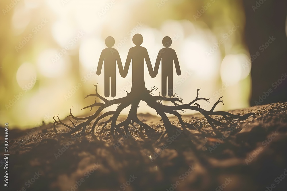 Interconnected roots and branches symbolizing strong family connections ...