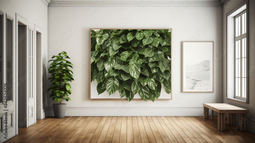 hyper-realistic images of a Fiddle Leaf Fig grove arranged in an ...