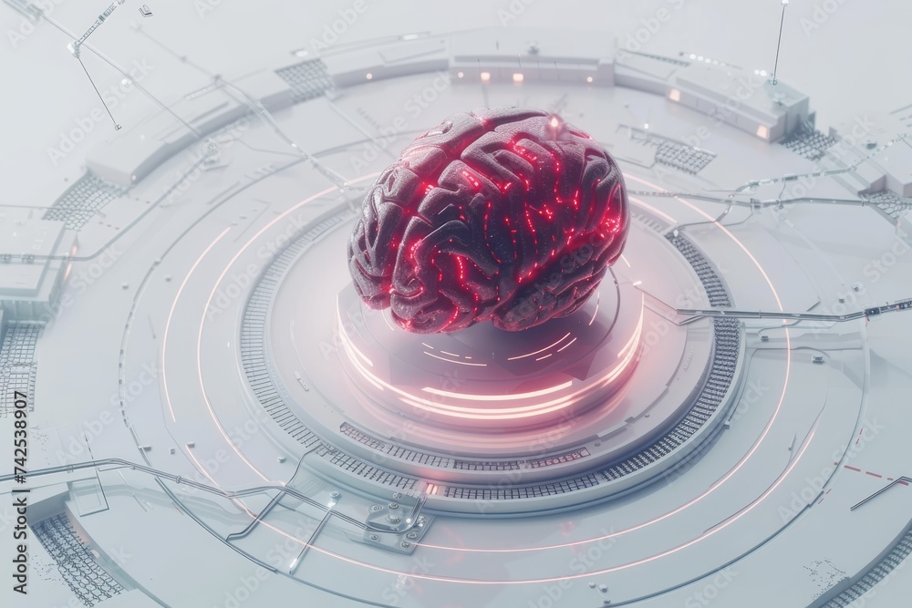 AI Brain Chip plasticity. Artificial Intelligence prosthetics mind ...