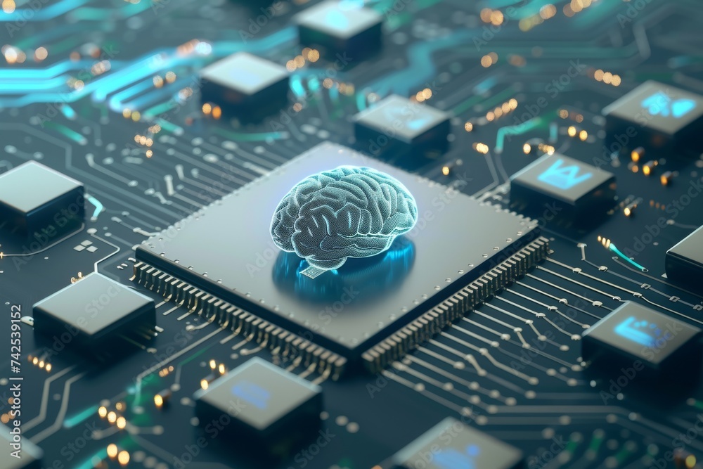 AI Brain Chip technology. Artificial Intelligence suppliers human aco ...