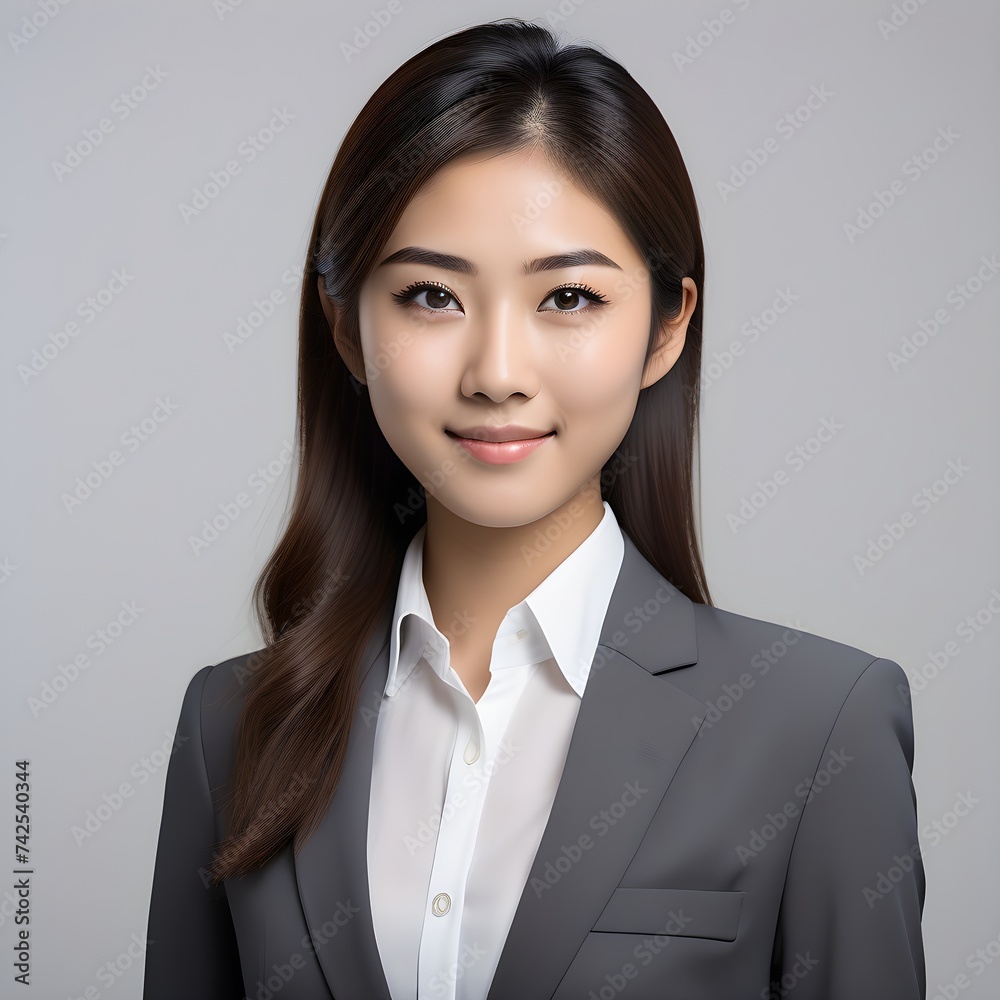 Professional Headshot Of A 20 Year Old Japanese Girl In Business Attire ...