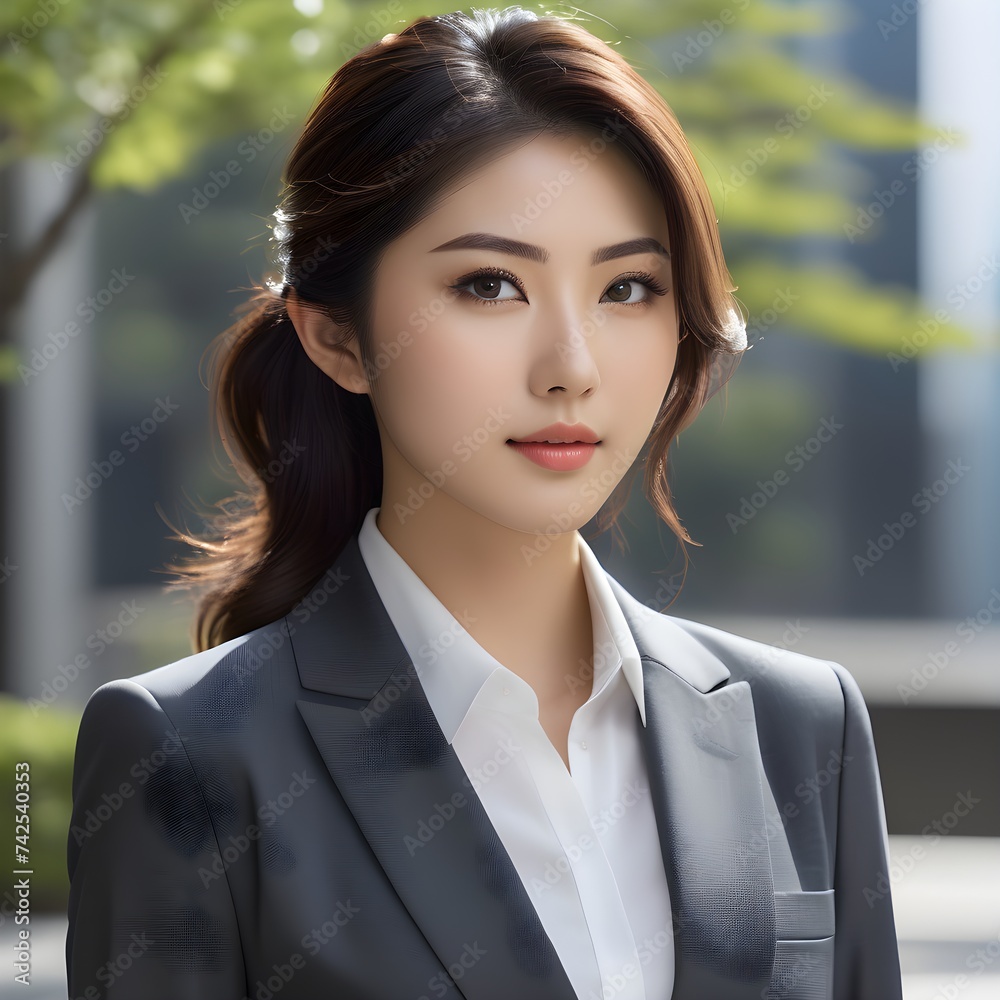 Professional Headshot Of A 20 Year Old Japanese Girl In Business Attire ...