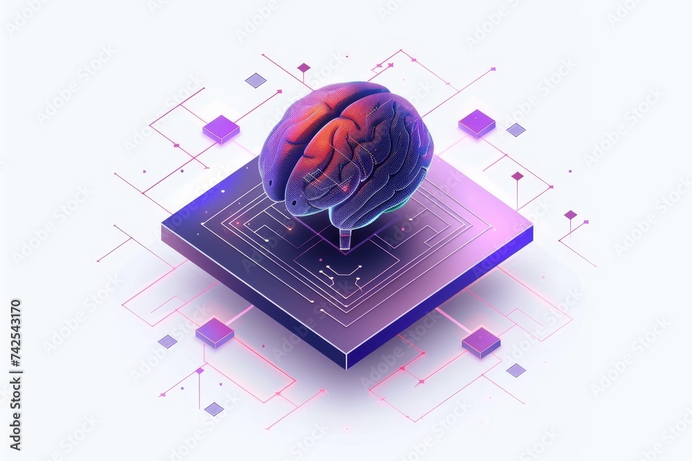 AI Brain Chip bfs. Artificial Intelligence battery mind homunculus axon ...