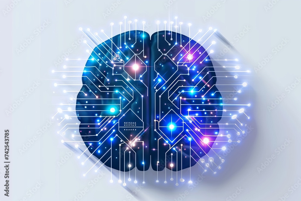 AI Brain Chip ct. Artificial Intelligence testing human server ...