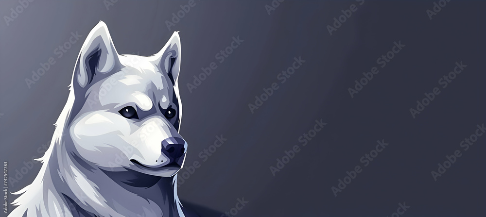 Front View Wolf: A Symbol of Glory and Bravery Against a Dynamic Green ...