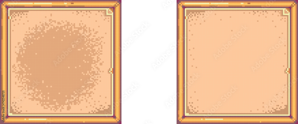 pixel art vector sign, border pixel art, stardew sign border, pixel art ...