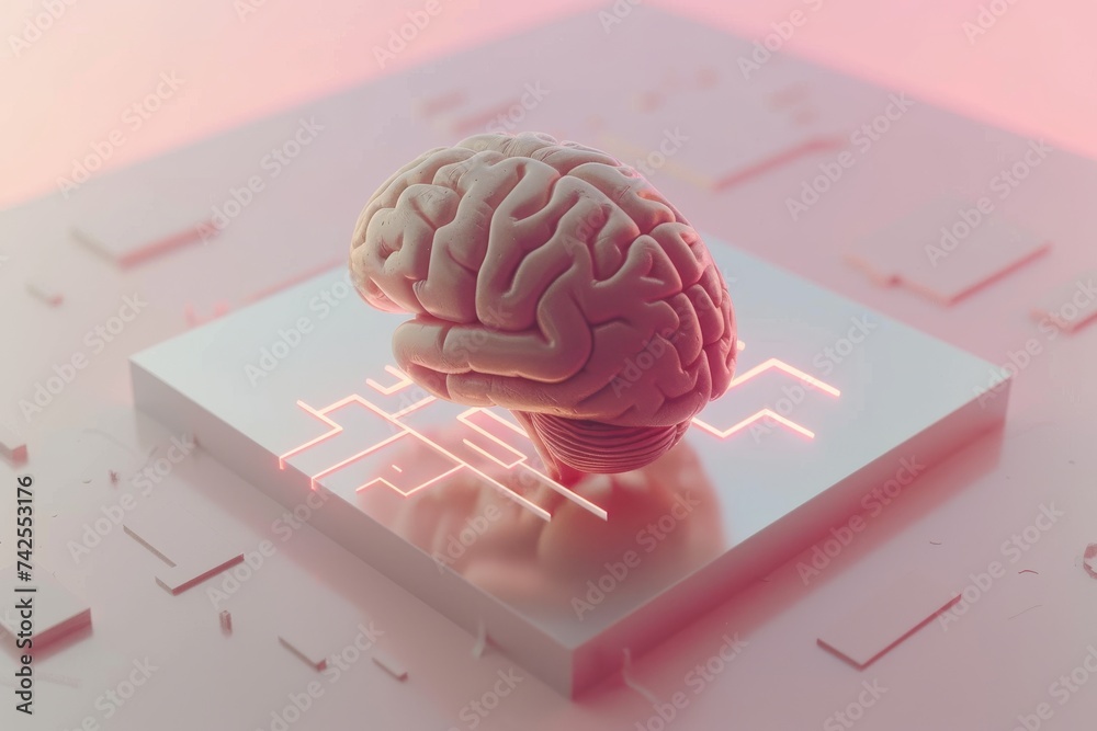 AI Brain Chip frost. Artificial Intelligence mechanisms human ai ethics ...