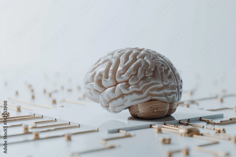 AI Brain Chip visual. Artificial Intelligence care human cognitive ...