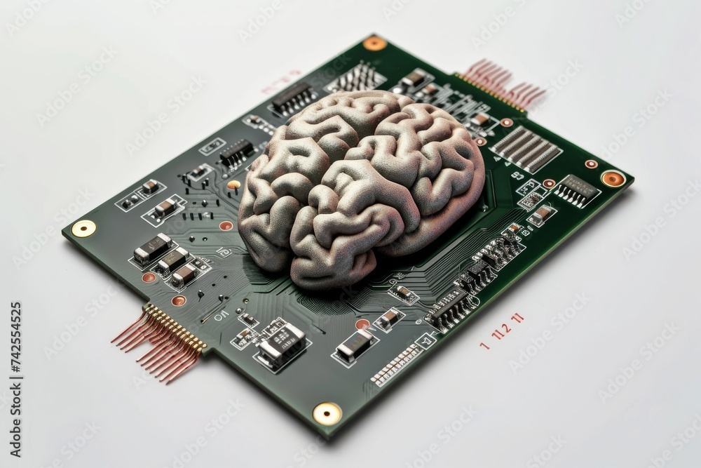 AI Brain Chip neural. Artificial Intelligence gland human predictive ...