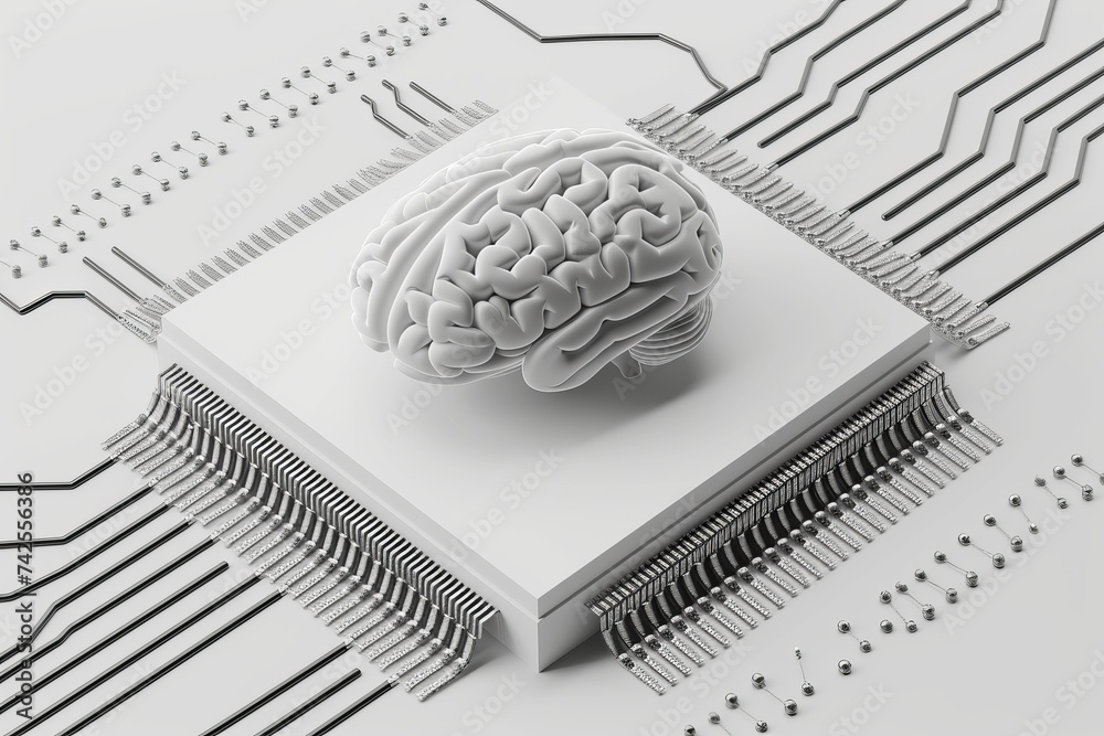 AI Brain Chip data. Artificial Intelligence chips mind ai deployment ...