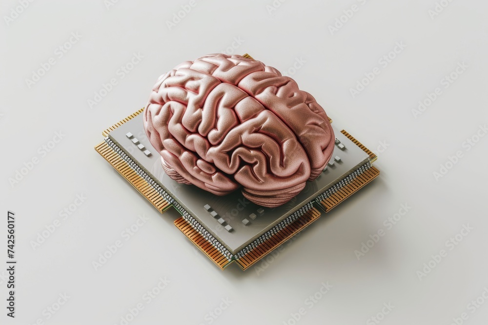 AI Brain Chip data. Artificial Intelligence neurotrophic mind ...