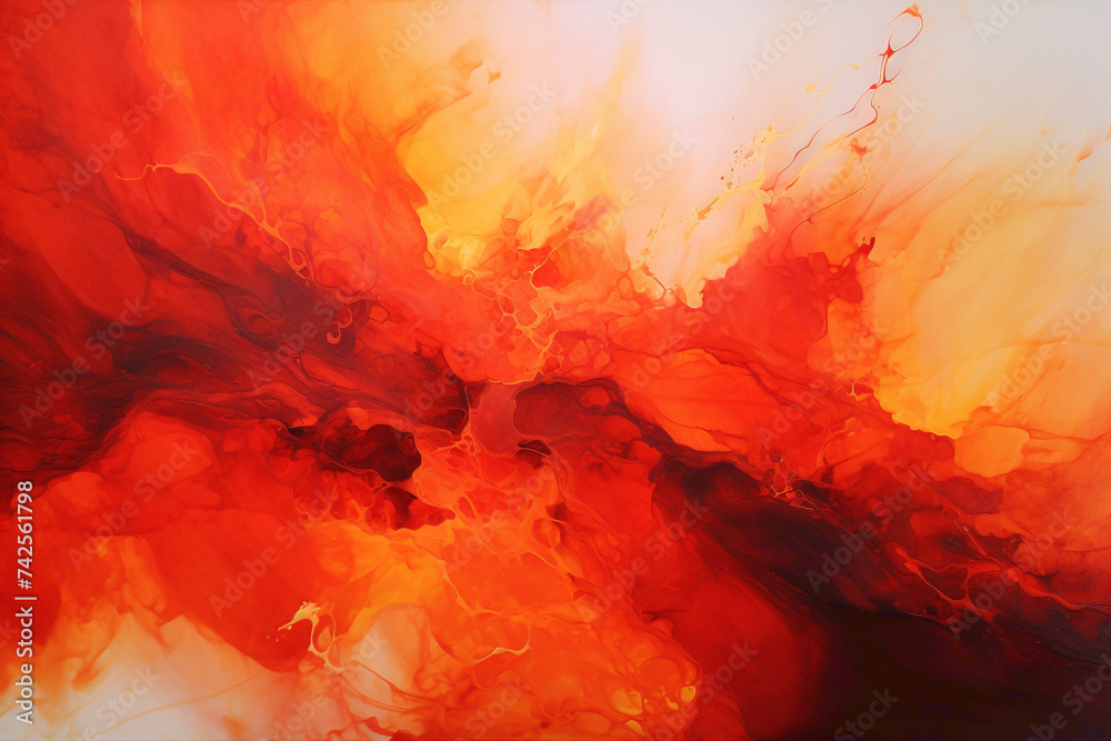 Liquid alchemy frozen in time, where colors collide and dance in an ...