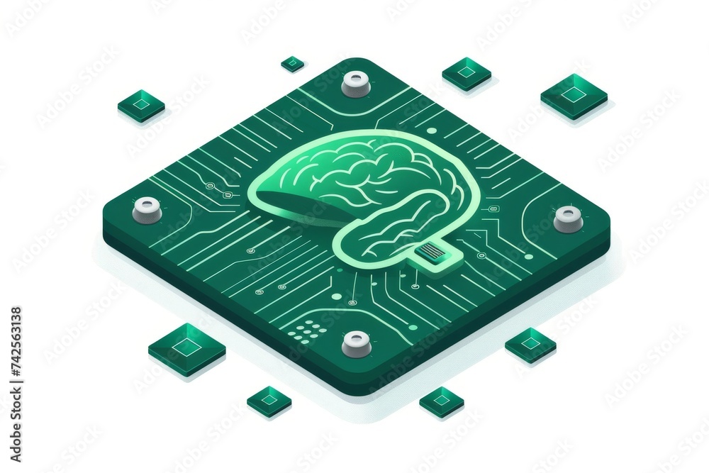 AI Brain Chip ai. Artificial Intelligence lemon human insight mind ...