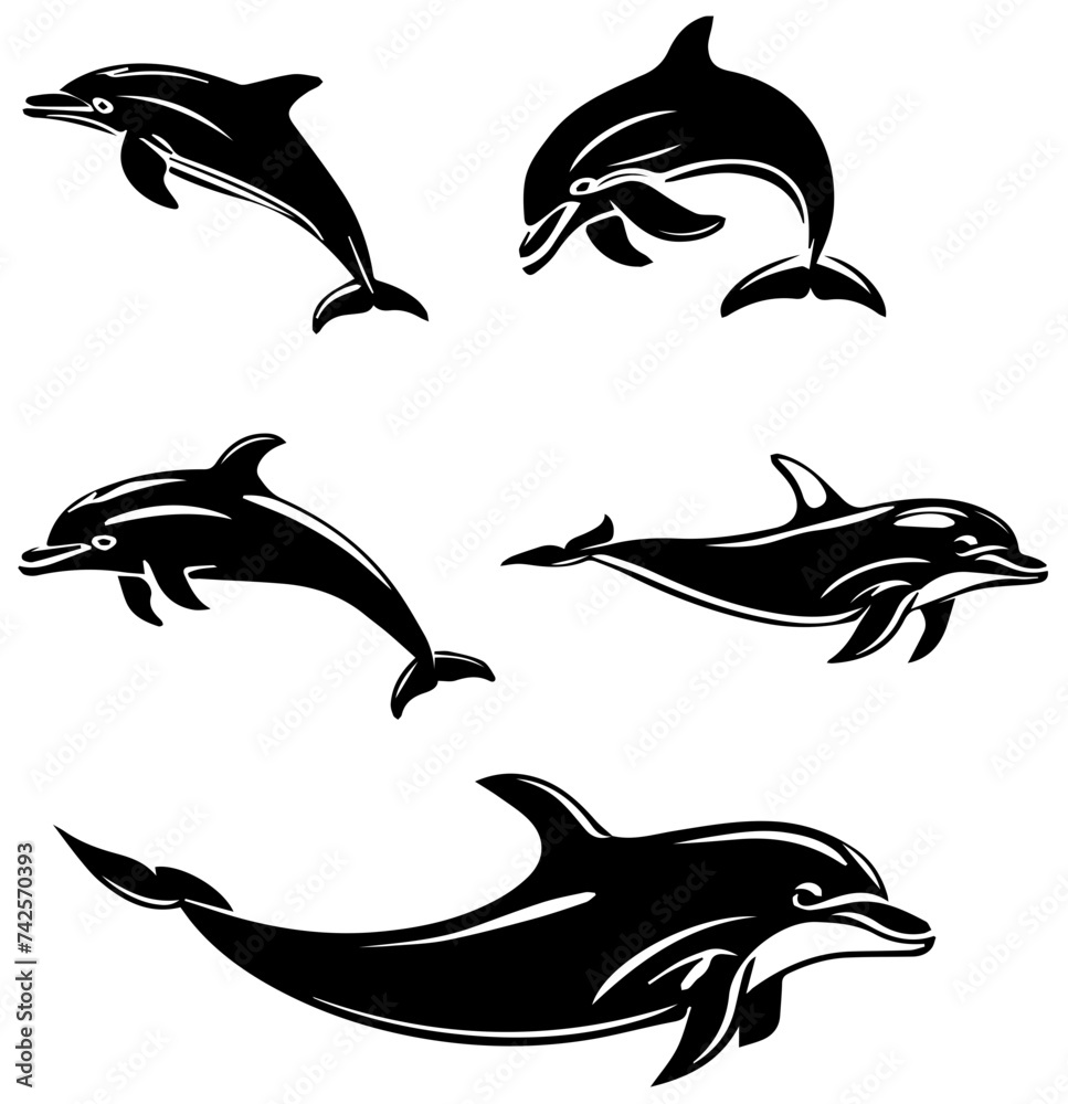 dolphin vector transparent background PNG clipart Stock Vector | Adobe ...